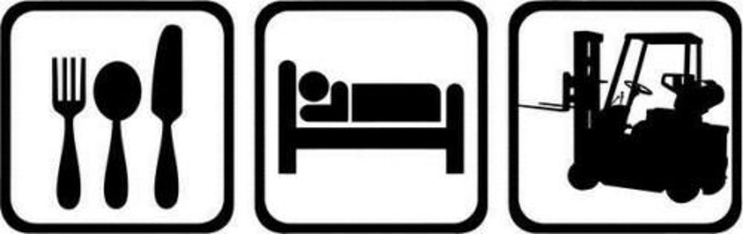 Eat Sleep Forklift Vinyl Decal Sticker Car Truck Vehicle Bumper Window ...