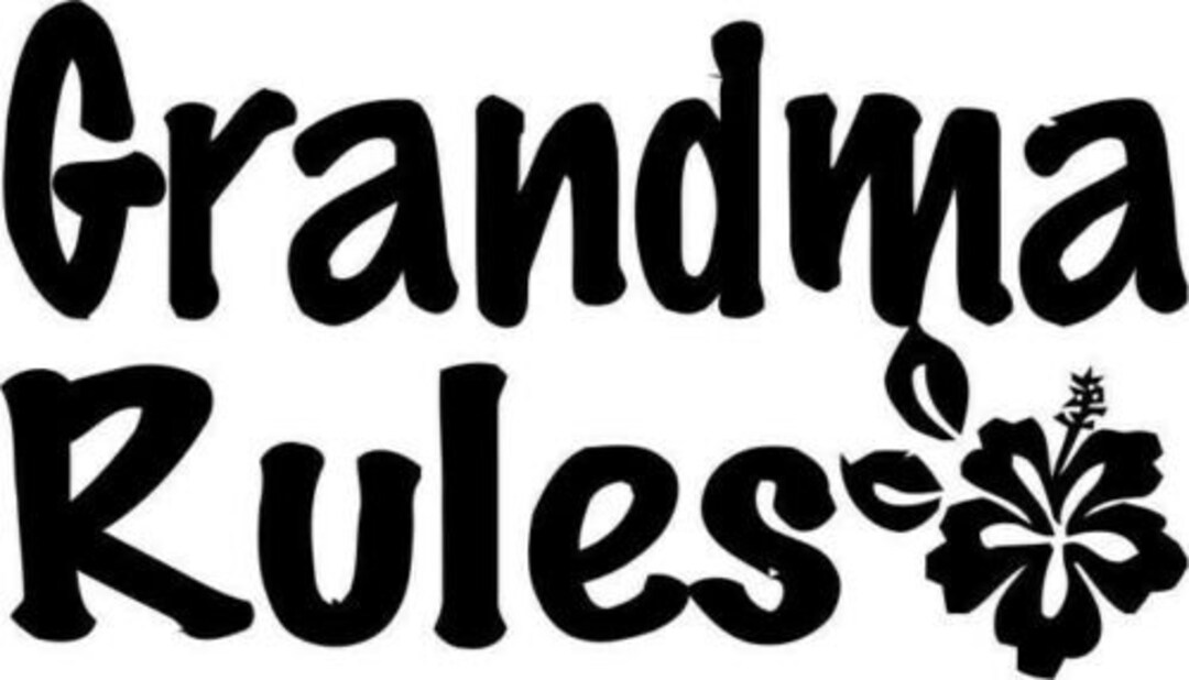 Grandma Rules Decal Sticker Car Truck Window - Etsy