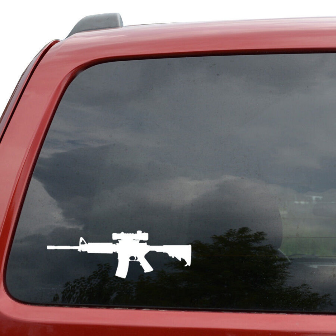 AR15 Assault Rifle Gun Car Window Decor Vinyl Decal Sticker - Etsy