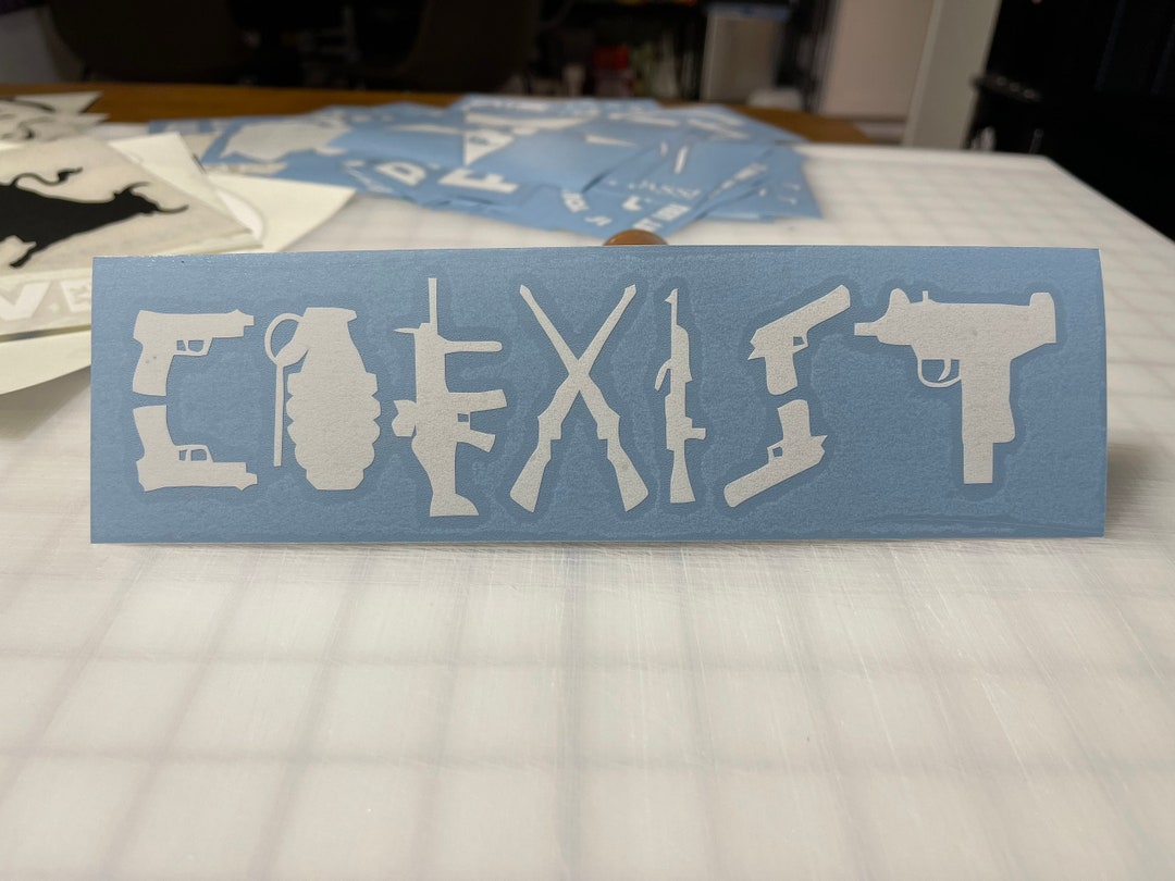 Ship From USA - Guns_coexist Decal Sticker for Use on Laptop, Helmet ...