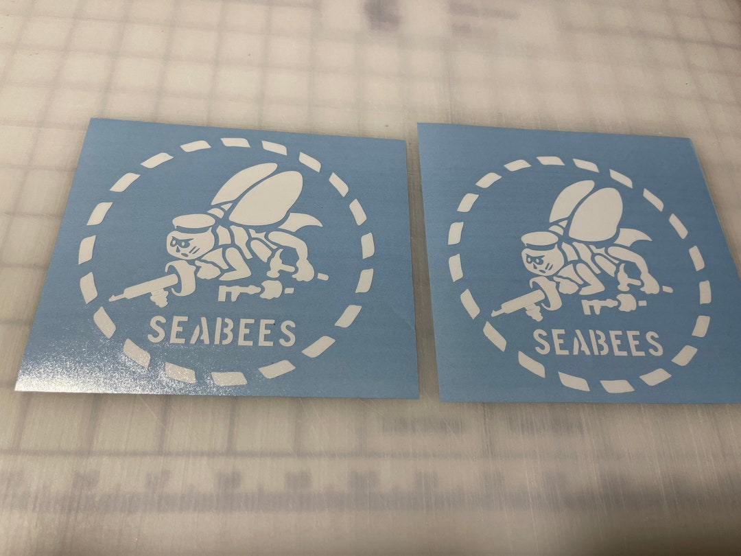 Ship From USA - 02 PCS -military_navy_seabees Decal Sticker for Use on ...