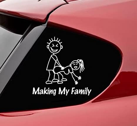 Making My Stick Figure Family Funny Vinyl Decal Bumper Sticker - Made ...