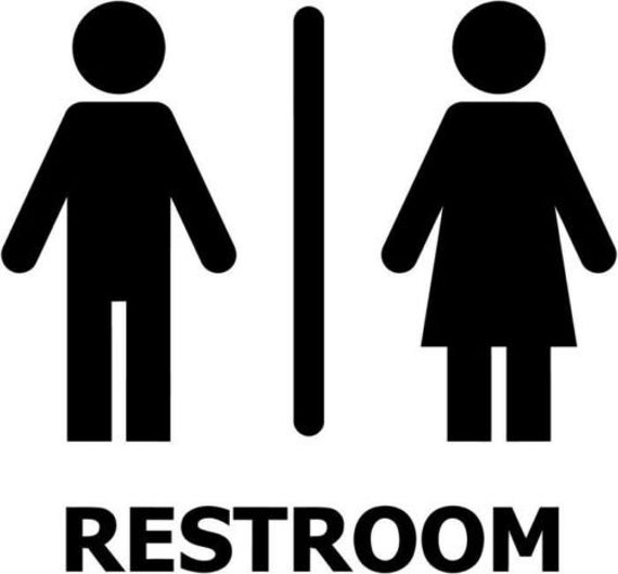 Restroom Unisex Decal Sticker Car Truck Window | Etsy