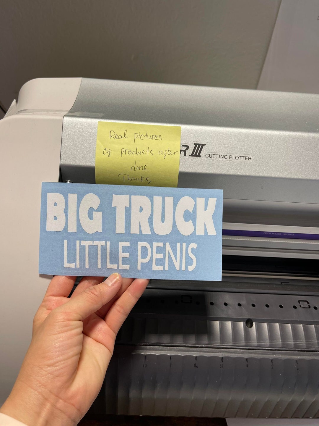 Made in USA - Funny_truck_penis Decal Sticker for Use on Laptop, Helmet ...