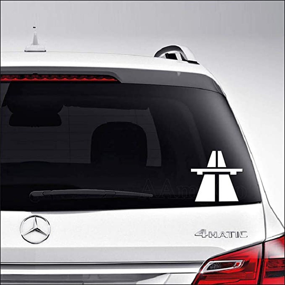 Germany Autobahn Highway Car Truck Motorcycle Windows Bumper Wall Decor ...