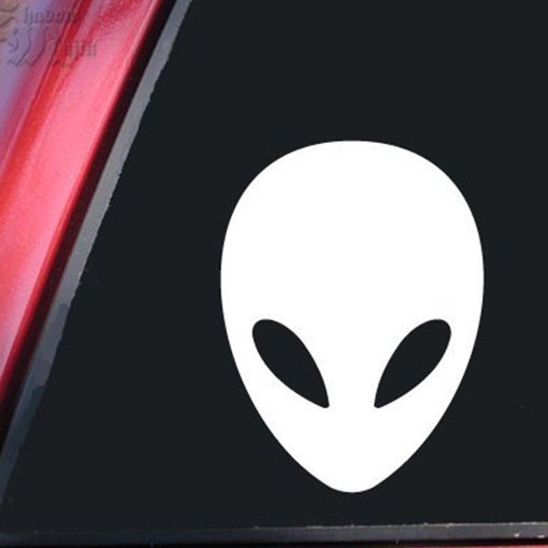 Alien Head Vinyl Decal Sticker Peace Symbol Car Decal Bumper Sticker ...