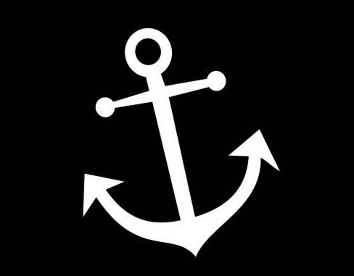Anchor Sticker Vinyl Decal - Nautical Boat Naval Ocean Sea Car Window ...