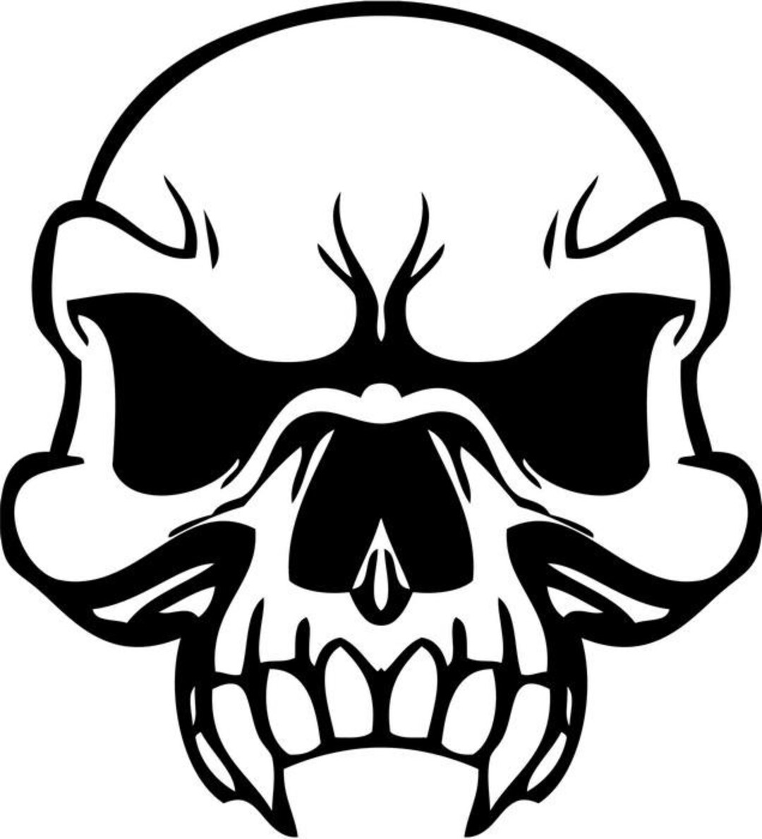 Skull_death_vampire - Die Cut Vinyl Decal Sticker for Go Kart Car Truck ...