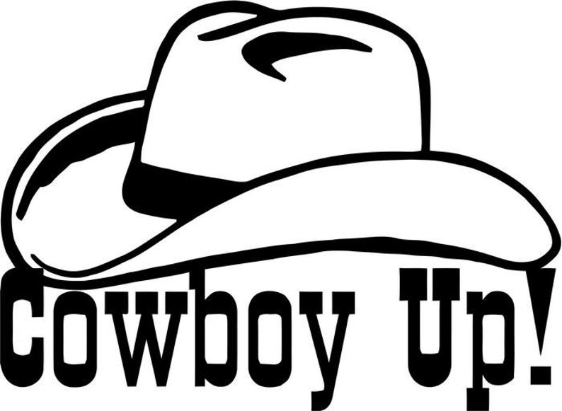 Western_cowboy_up - Vinyl Decal Sticker - Wall Decor Motorcycle Car ...