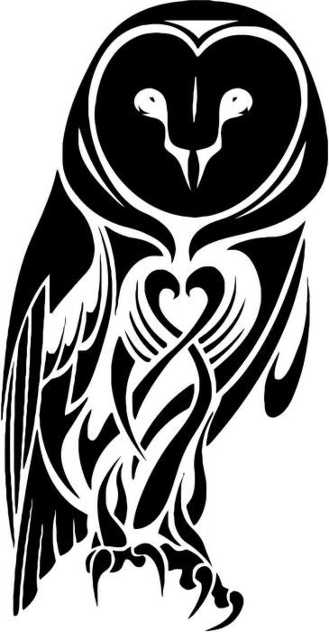 Wildlife_tribal_owl 7 - Vinyl Decal Sticker - Wall Decor Motorcycle Car ...