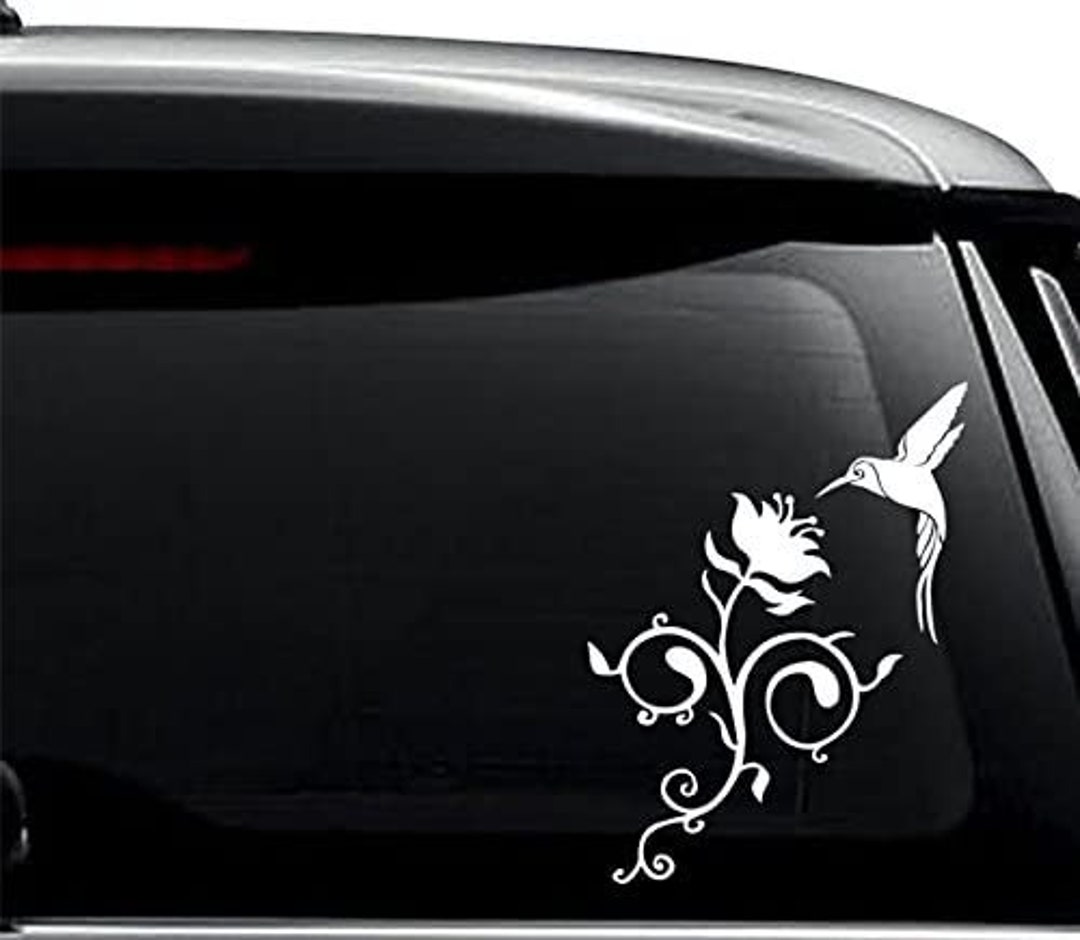 Hummingbird Flower Nectar Decal Sticker for Use on Laptop, Helmet, Car ...
