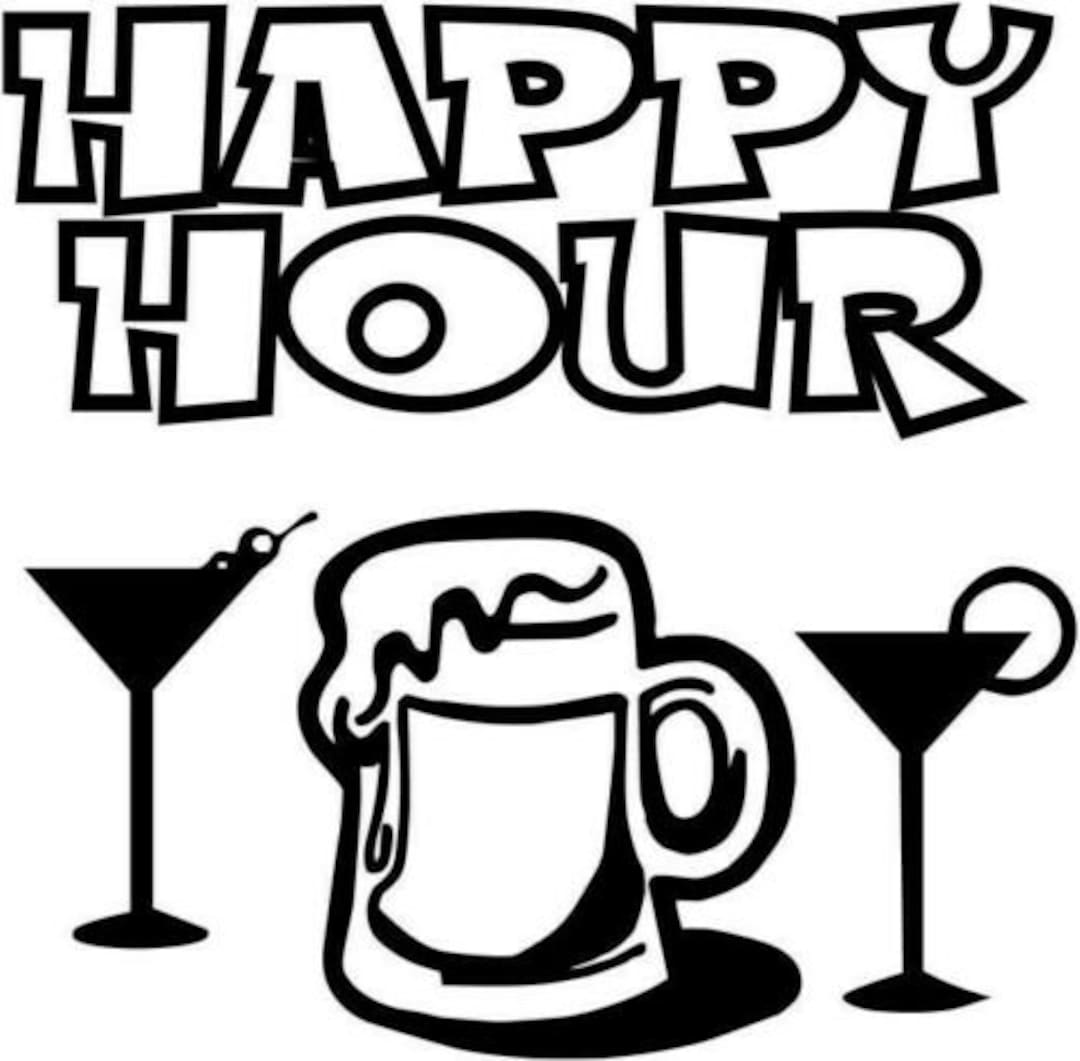Happy Hour Decal Sticker Car Truck Window - Etsy