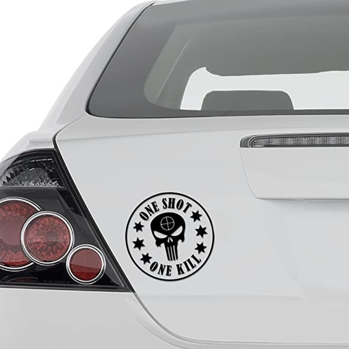 One Shot One Kill Skull Vinyl Decal Sticker - Wall Decor Motorcycle Car ...