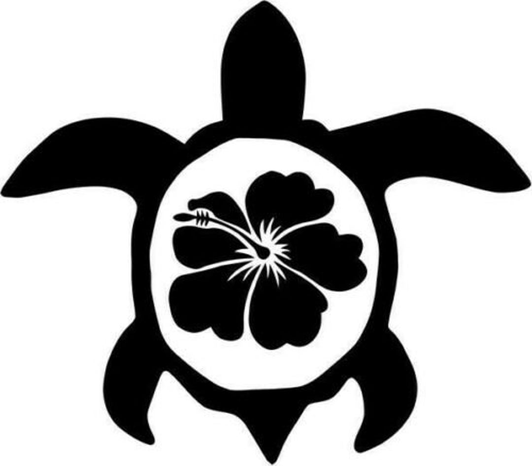 Sea Turtle Flower Hawaii Decal Sticker Car Truck Window - Etsy
