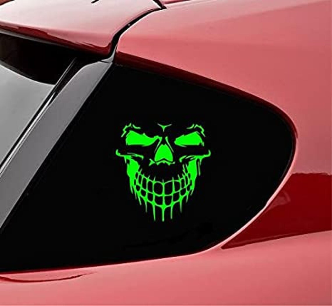 Skull Face Vinyl Decal Sticker Made in USA - Etsy