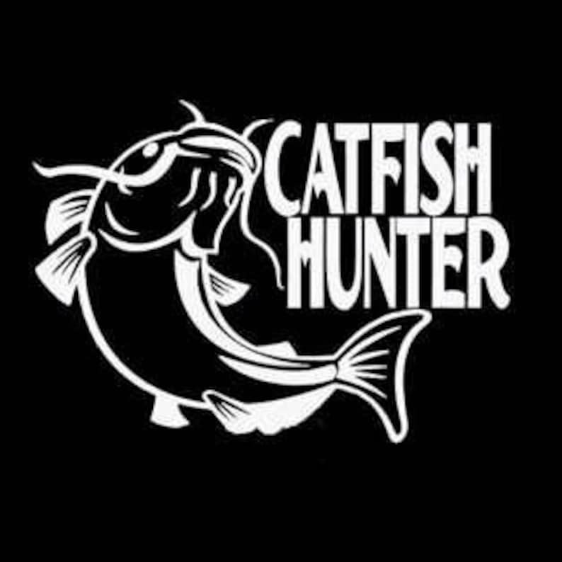 Catfish Hunter Fishing Fish Vinyl Decal Sticker for Home Office Decor ...