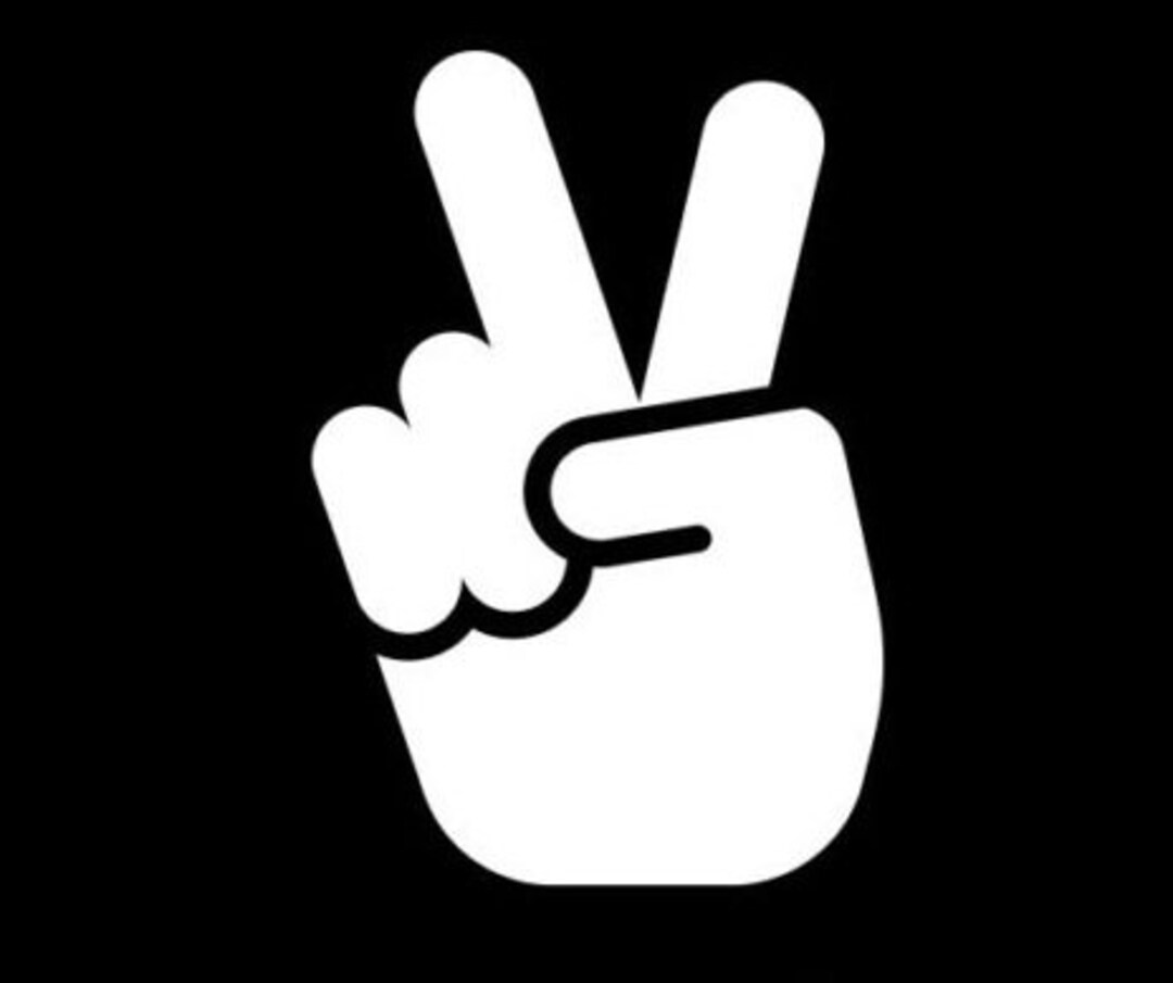 Peace Sign Hand Vinyl Decal Sticker Car Truck Vehicle Bumper Window ...