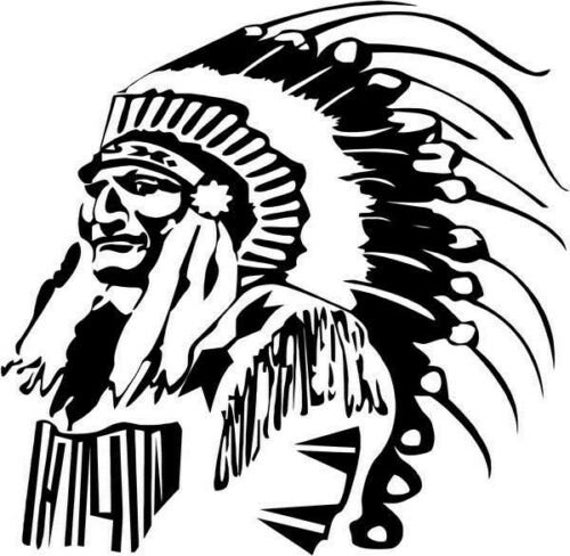 Indian Chief Car Window Decor Vinyl Decal Sticker | Etsy