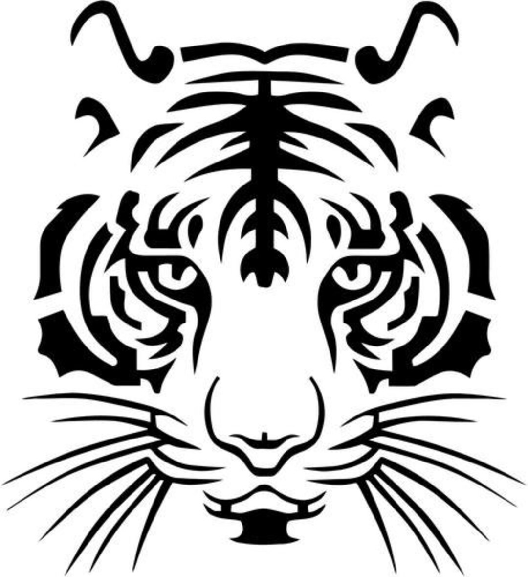 Animal Wildlife Tiger Face Decal Sticker Car Truck Motorcycle Window ...