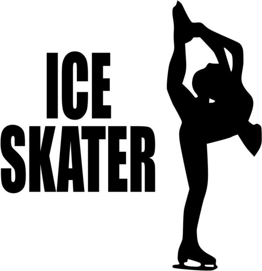 Occupation_ice_skater - Die Cut Vinyl Decal Sticker for Go Kart Car ...