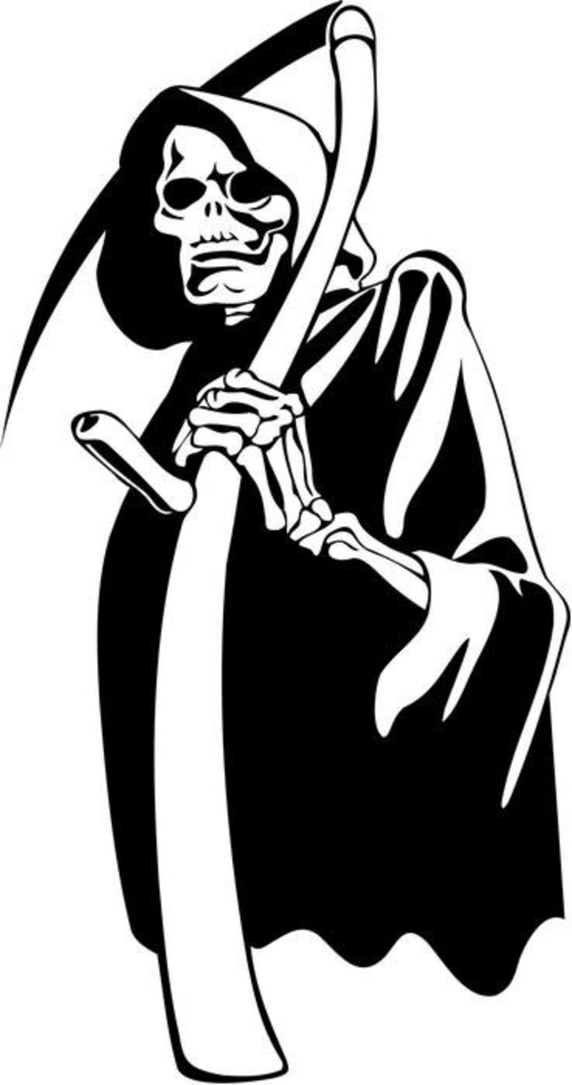 Skull_grim_reaper - Die Cut Vinyl Decal Sticker for Go Kart Car Truck ...