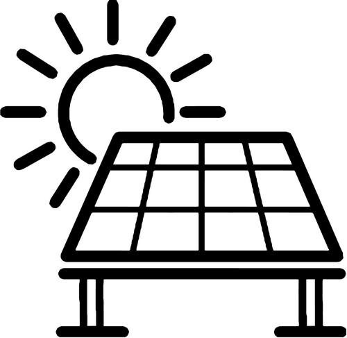 Solar Panel Vector-icon Decal Sticker Car Truck Motorcycle Window iPad ...