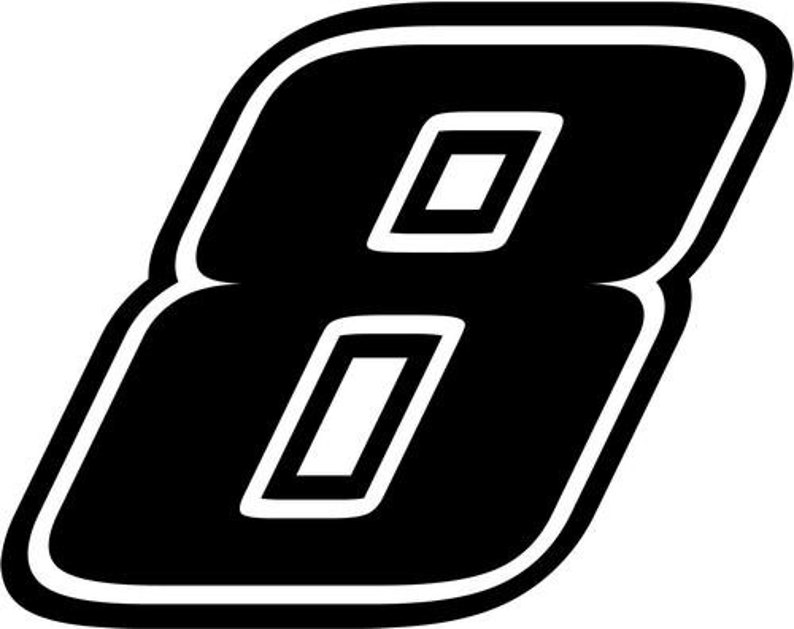 Racing Race Number 8 Eight - Die Cut Vinyl Decal Sticker for Go Kart ...