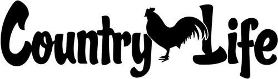 Country Life Decal Sticker Car Truck Motorcycle Window iPad Laptop Wall ...