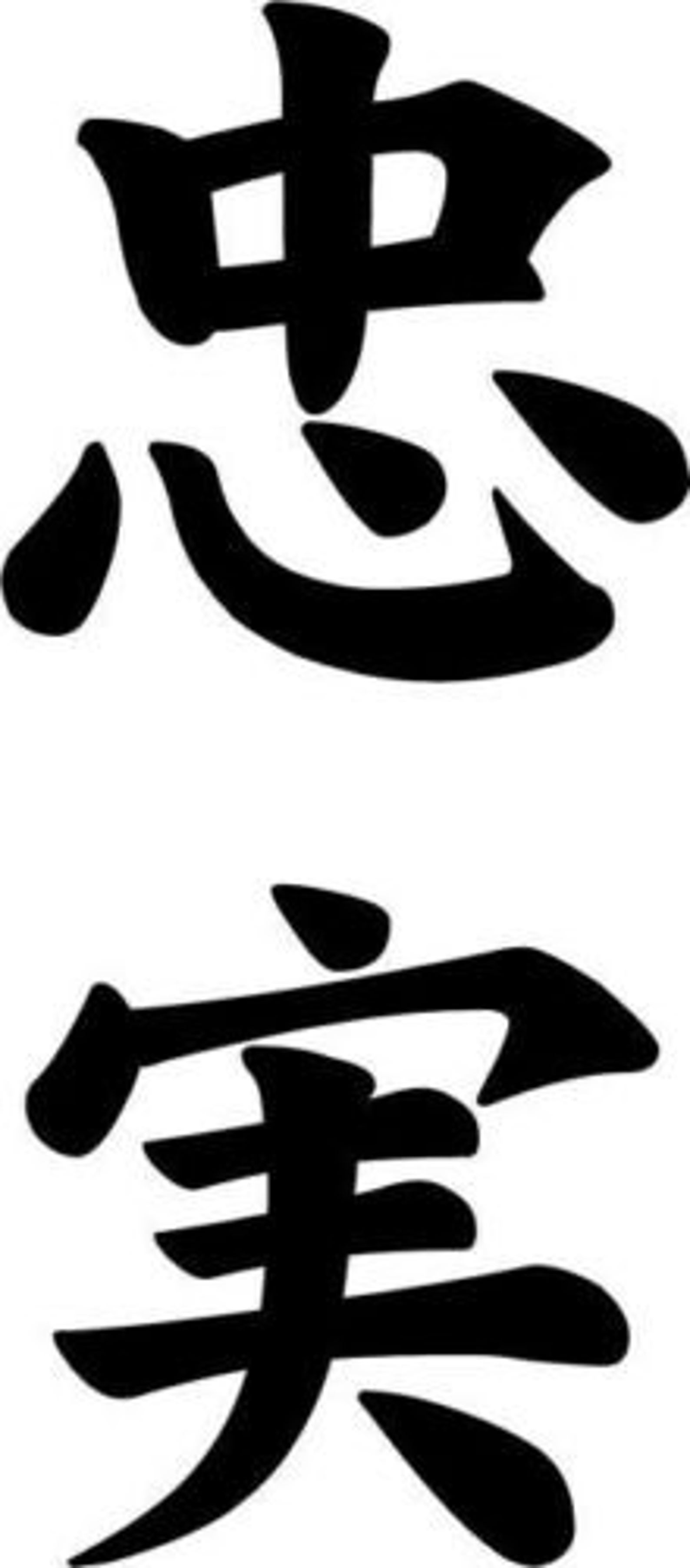 LOYALTY CHUUJITSU KANJI Vinyl Decal Sticker - Etsy