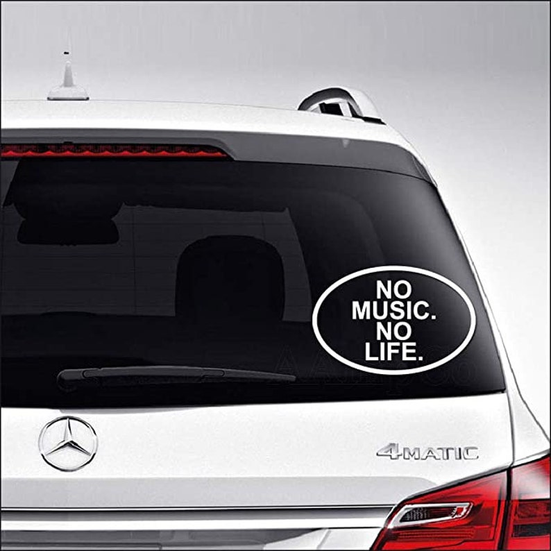 No Music No Life Musician Car Truck Motorcycle Windows Bumper Wall ...