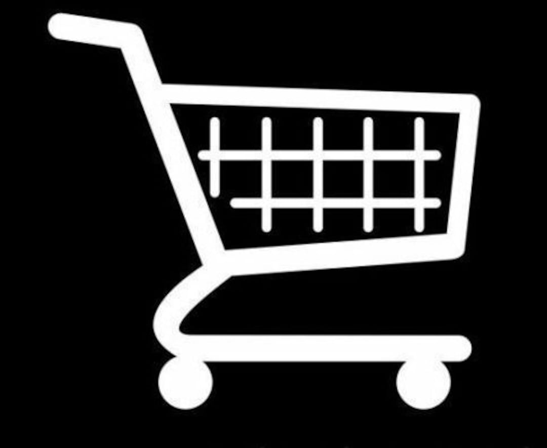 Shopping Cart Sticker Vinyl Decal Car Window Laptop Bumper Grocery ...