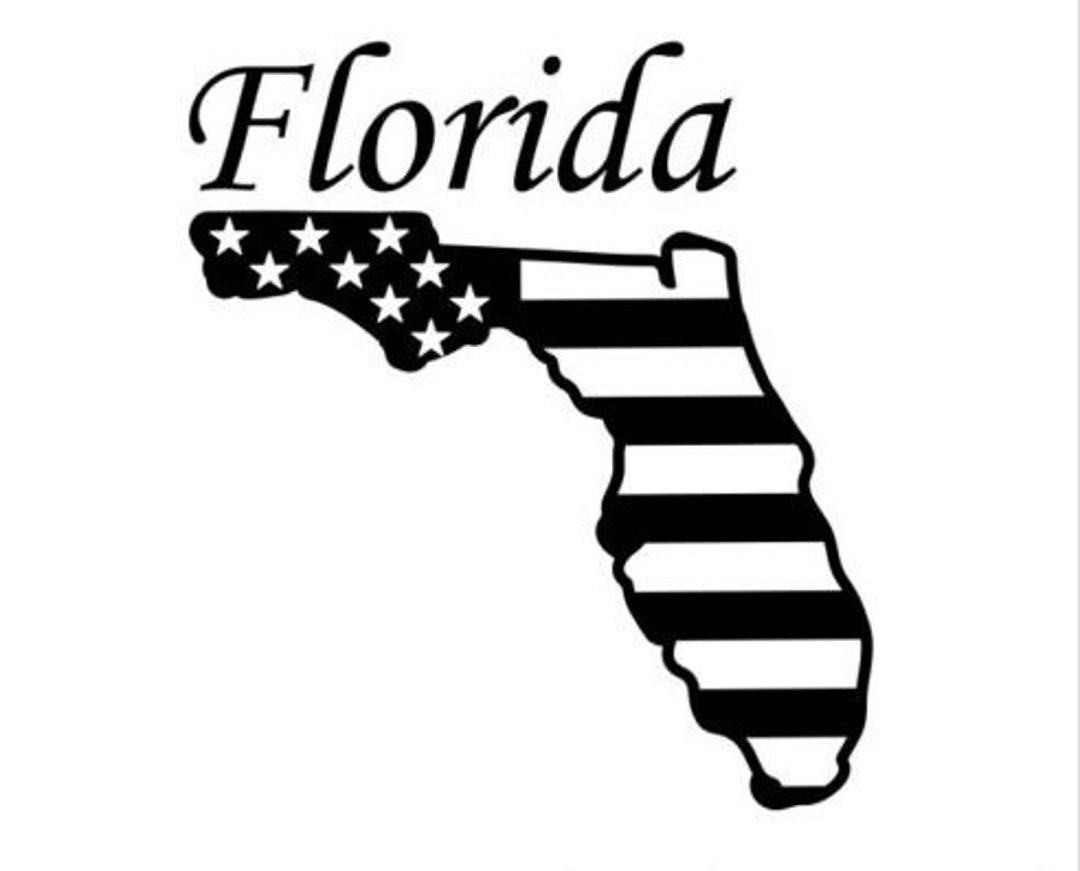 Florida Map Vinyl Decal Sticker Car Truck Vehicle Bumper Window Wall ...