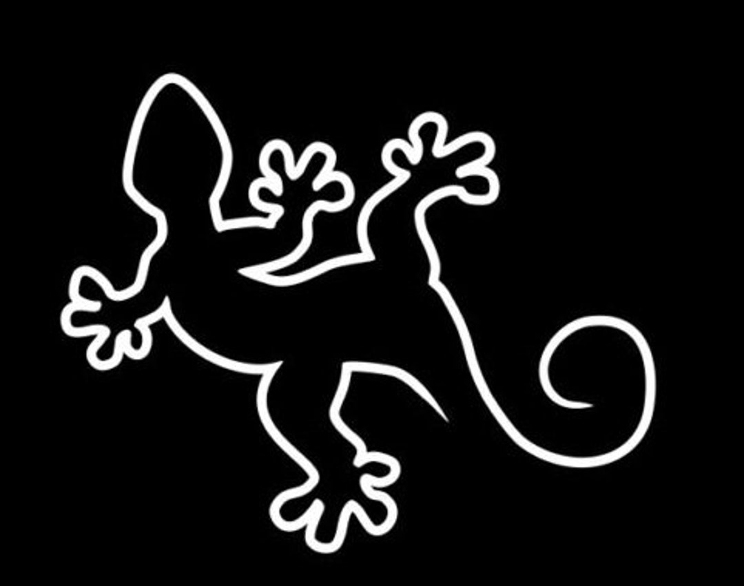 Gecko Lizard Sticker Vinyl Decal - Reptile Iguana Pet Car Window Bumper ...