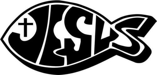 Jesus Fish Vinyl Decal Sticker Car Truck Vehicle Bumper Window Wall ...