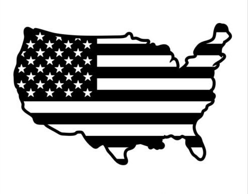 USA Map and Flag Vinyl Decal Sticker Car Truck Vehicle Bumper | Etsy