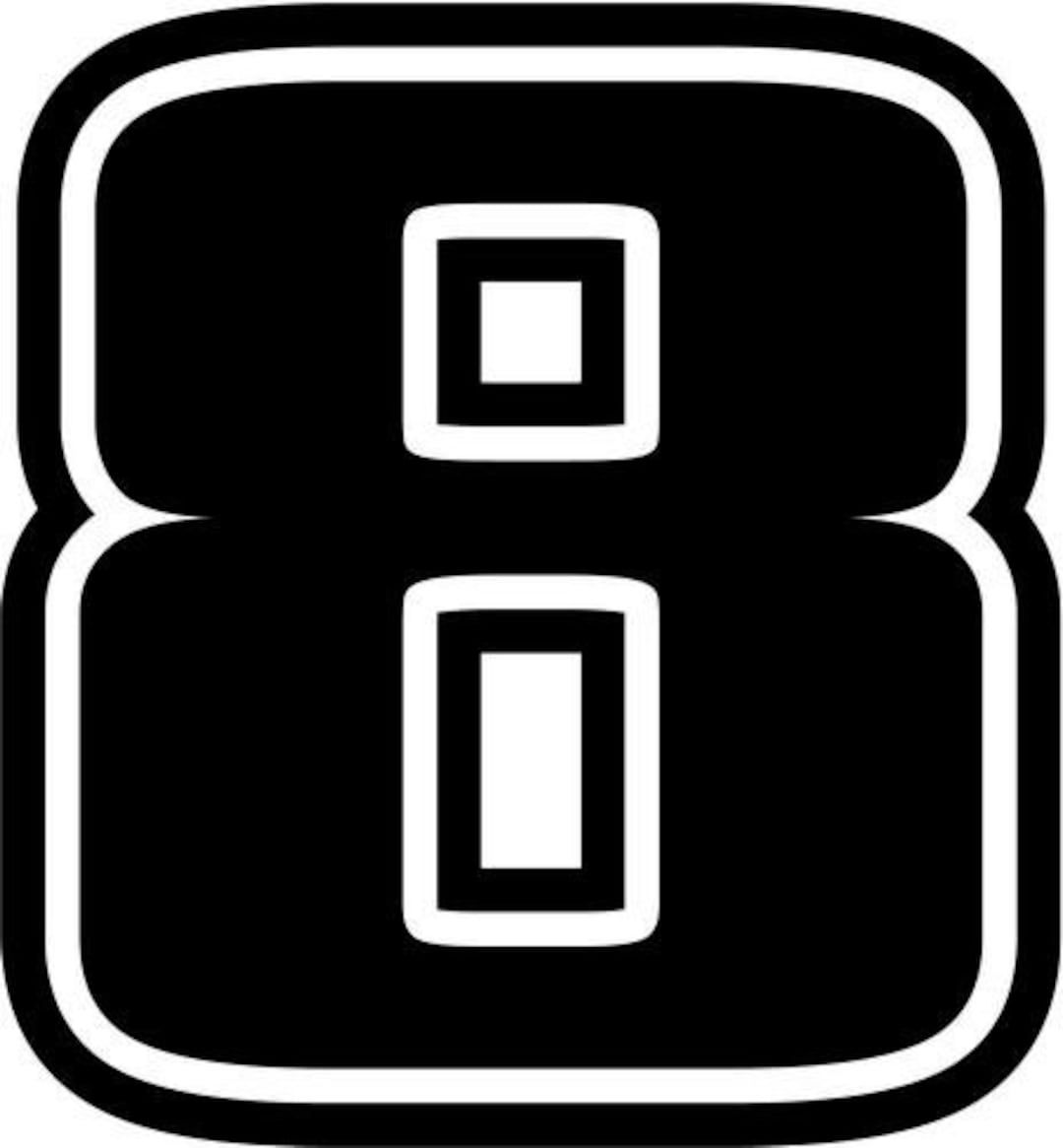Racing Race Number 8 Eight 1 - Die Cut Vinyl Decal Sticker for Go Kart ...