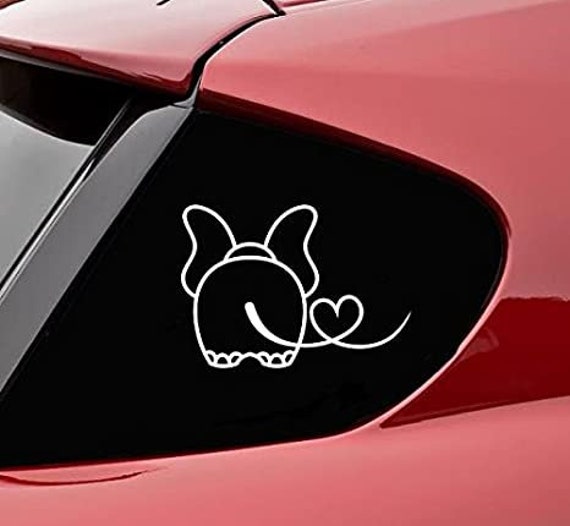 Elephant Tail Heart Vinyl Decal Sticker Made in USA | Etsy