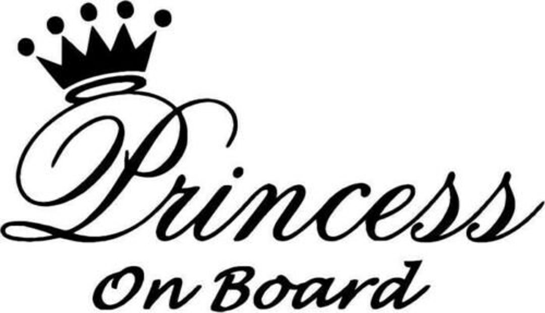Princess on Board Decal Sticker Car Truck Window - Etsy