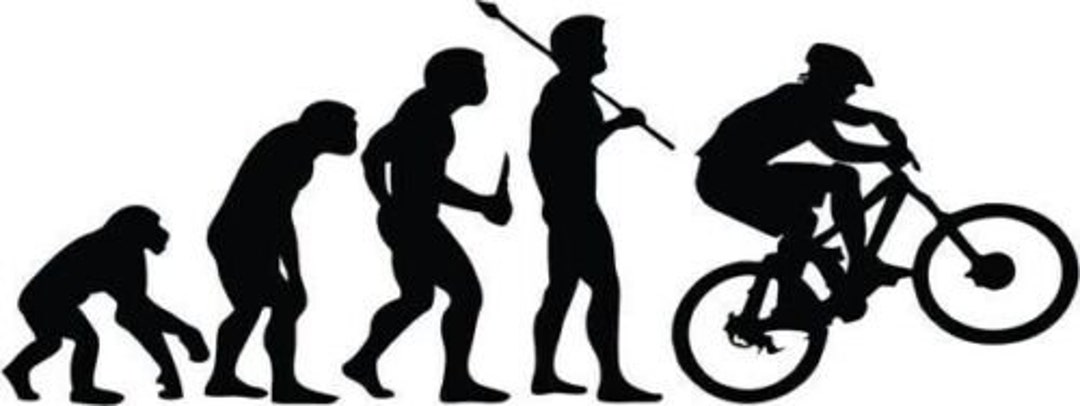 MOUNTAIN BIKING EVOLUTION Vinyl Decal Sticker - Etsy