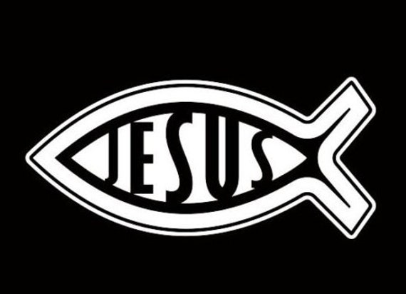 Jesus Fish Vinyl Decal Sticker Car Truck Vehicle Bumper Window - Etsy