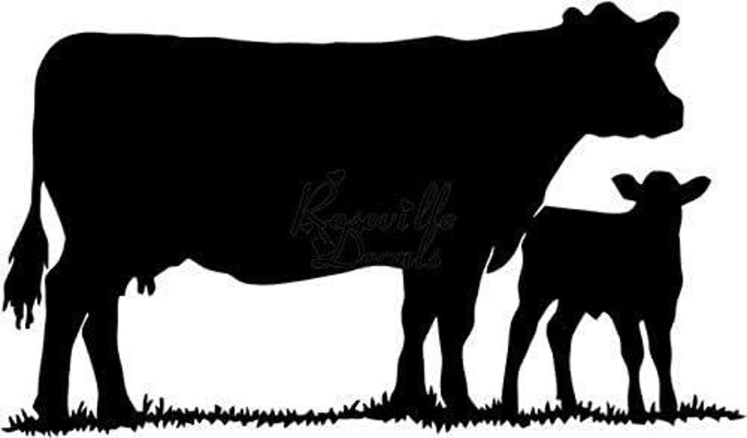 Cow Calf Mom Baby Milk Farm Vinyl Decal Sticker for Home Office Decor ...