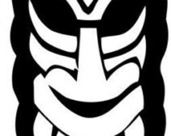 Hawaii Tiki Warrior Car Truck Window Bumper Vinyl Graphic Decal Sticker ...