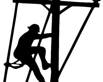 Occupation_lineman_electrician Decal Sticker Car Window Bike Dirt JDM ...