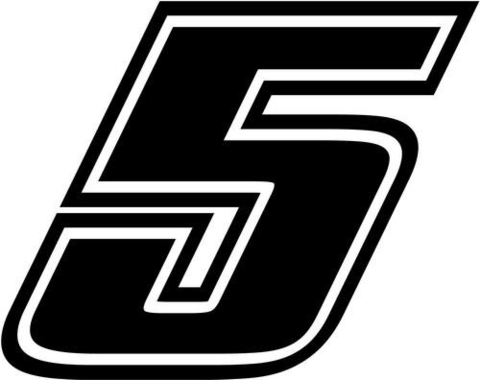 Racing Race Number 5 Five - Die Cut Vinyl Decal Sticker for Go Kart Car ...