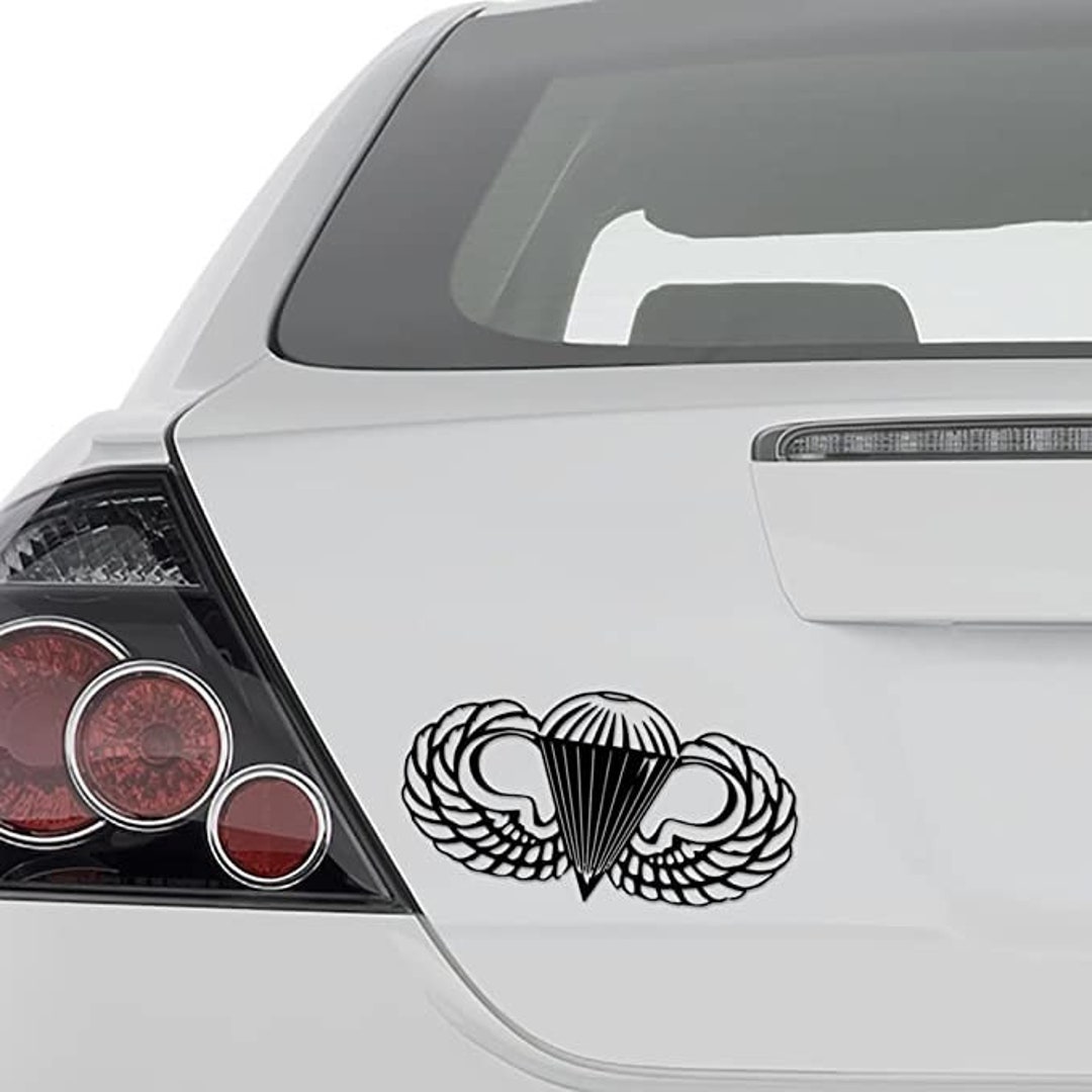 Airborne Paratrooper Vinyl Decal Sticker - Wall Decor Motorcycle Car ...