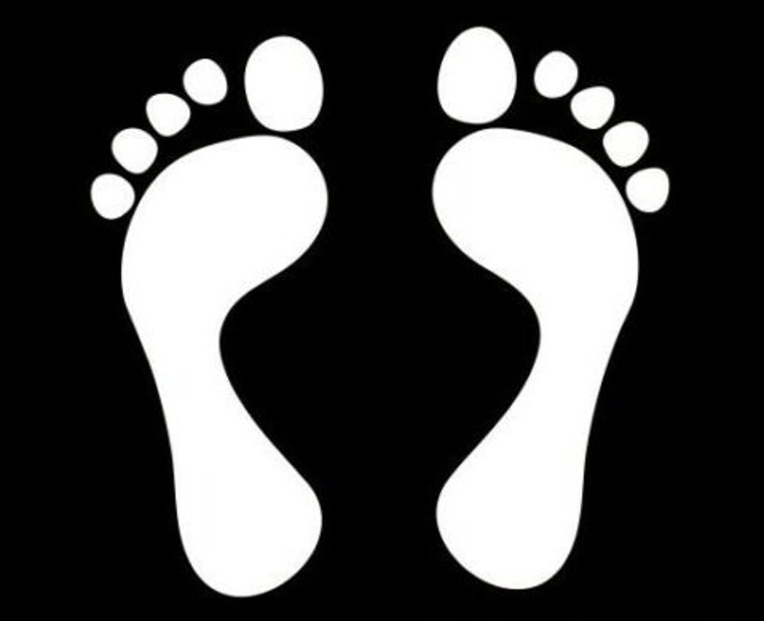 Foot Sticker Vinyl Decal People Feet Footprint Paw Prints Tracks Car ...