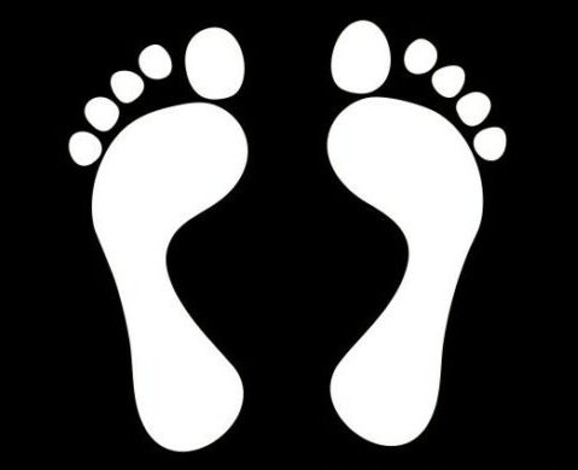 Foot Sticker Vinyl Decal People Feet Footprint Paw Prints Tracks Car ...