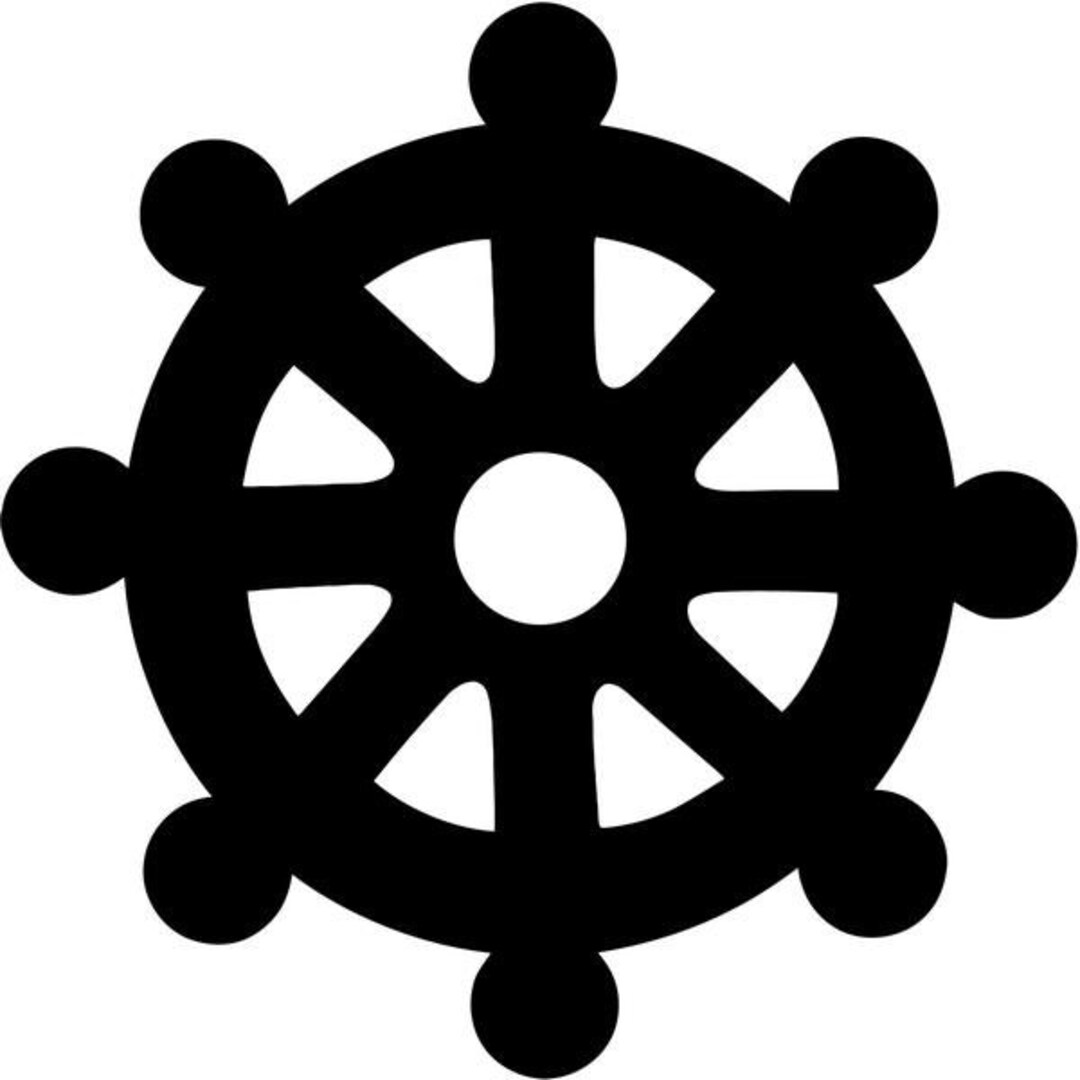 Symbolic_dharma_wheel - Sticker Graphic - Auto, Wall, Laptop, Cell ...