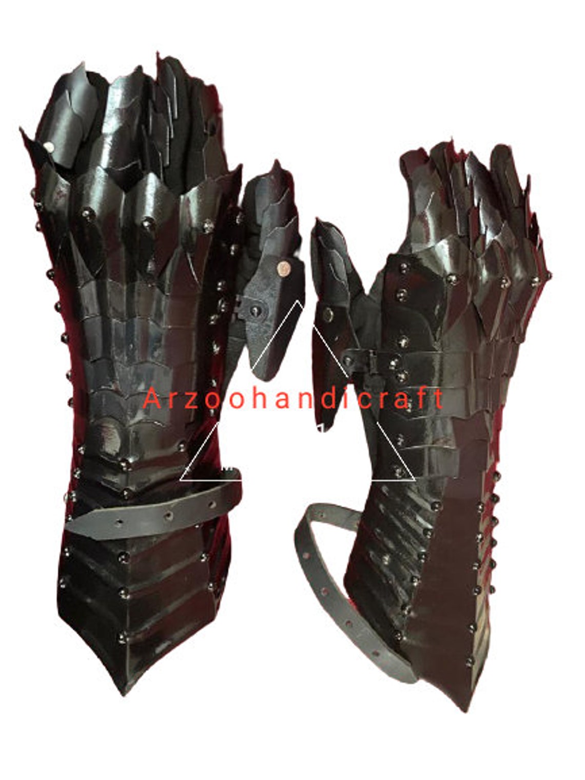 Medieval Nazgul Gloves Black Gauntlets Steel Medieval Armor - Etsy