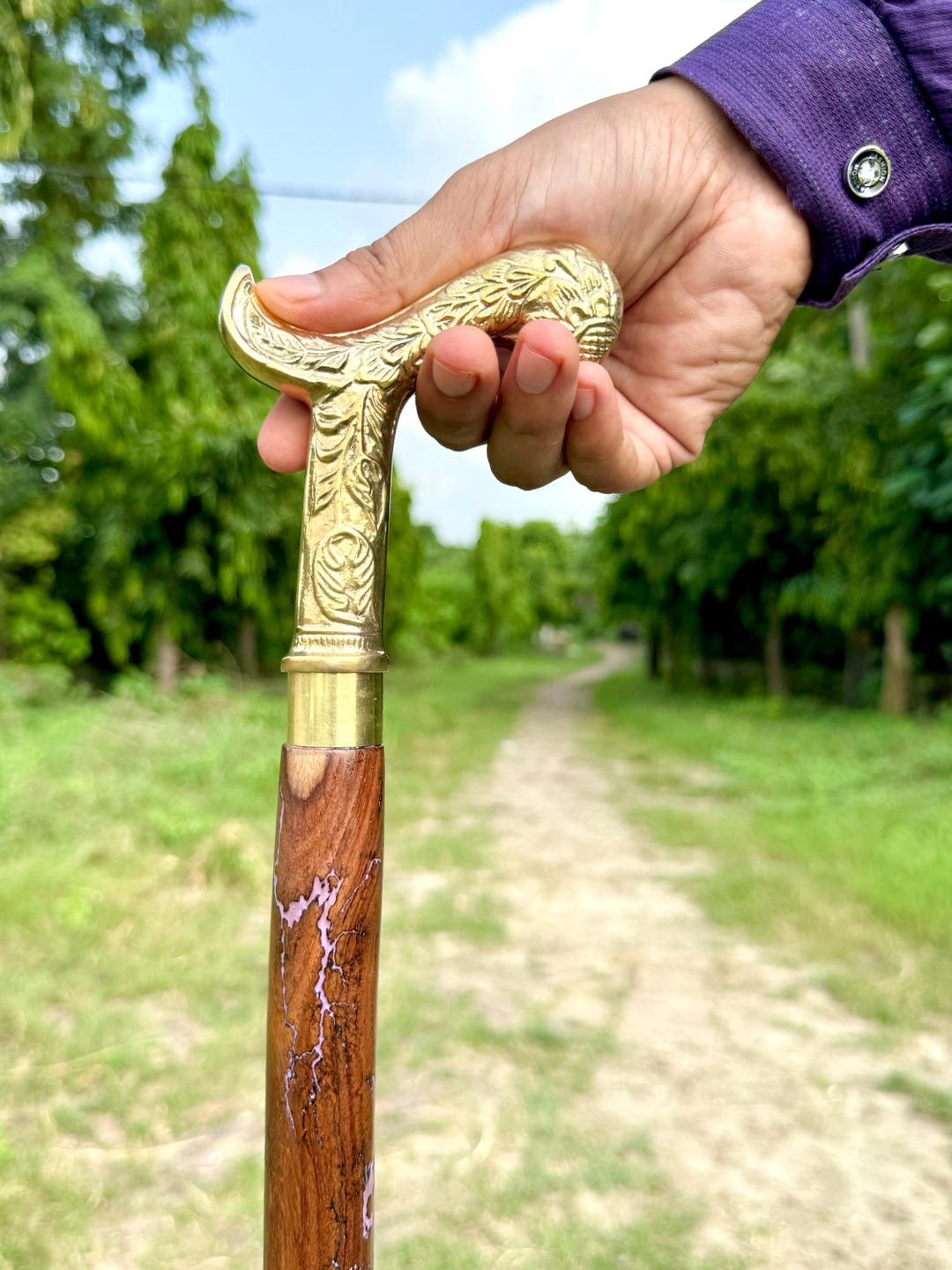 Walking Stick | Victorian Walking Cane | Wooden Walking Stick | Brass ...